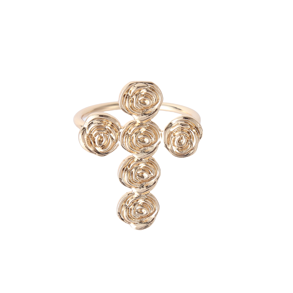 Unique Cross Rose Napkin Ring